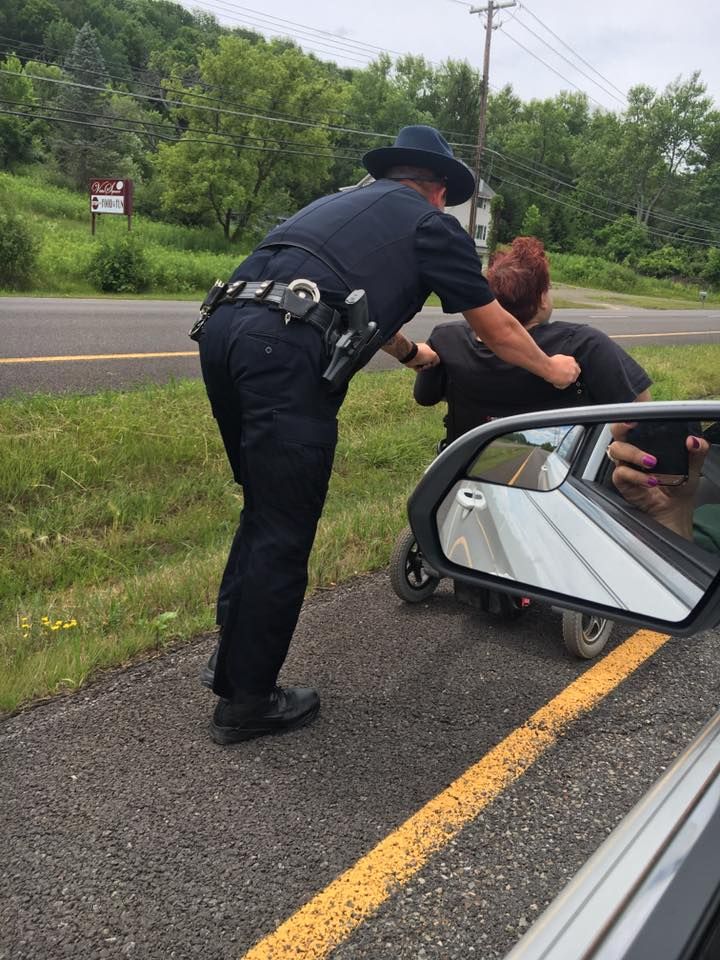 Vestal Police Officer Pushes Man in Wheelchair to Safety - WICZ