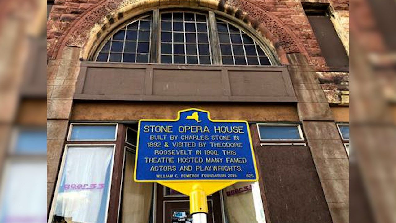 Historical Marker Placed In Front Of Binghamton's Stone Opera House - WICZ