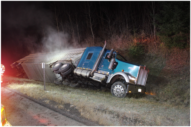 Early Morning Tractor Trailer Tip Over on I-81 - WICZ